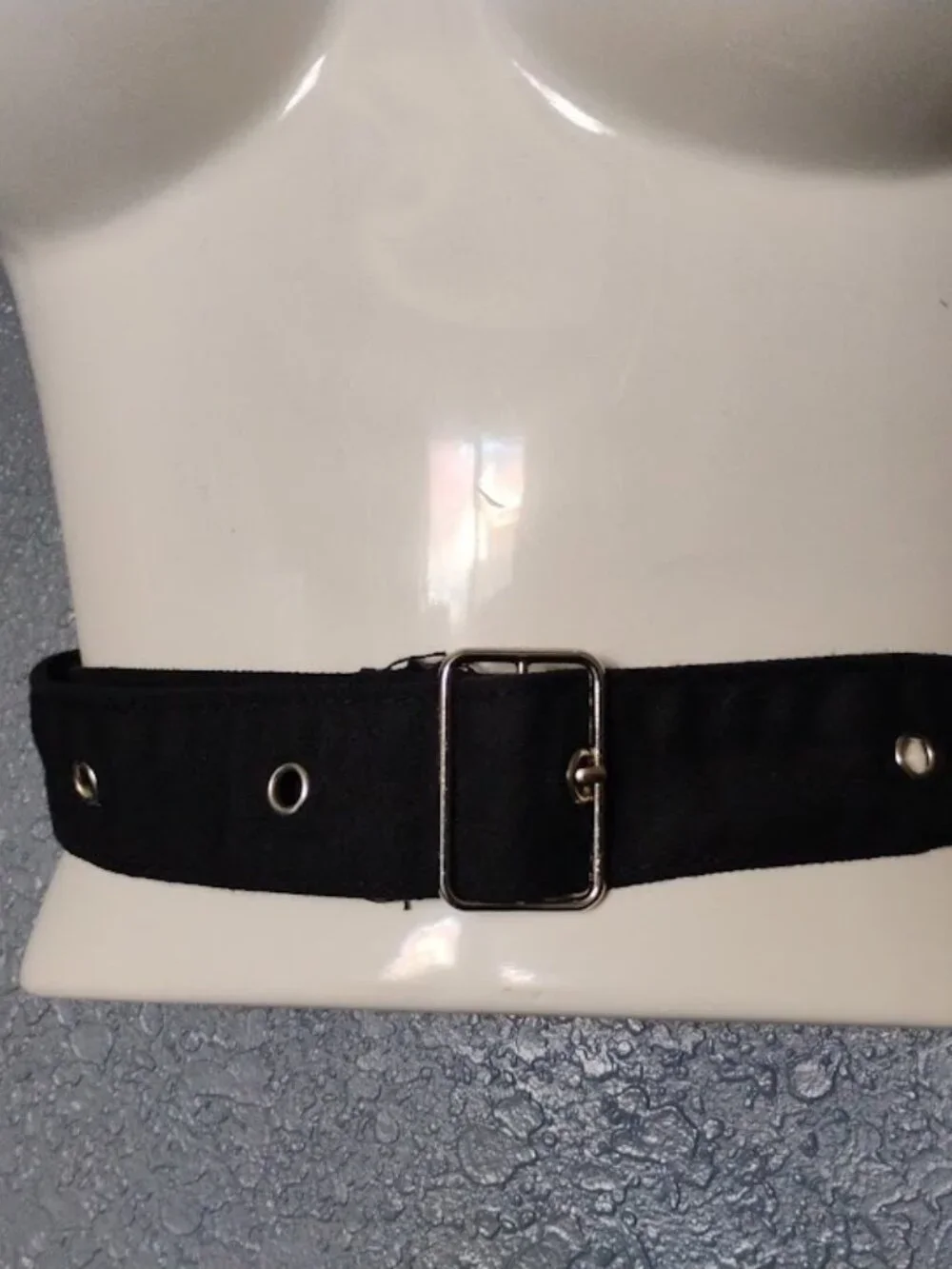 unbranded | Accessories | Black Cotton Blend Fabric Belt New Versatile ...